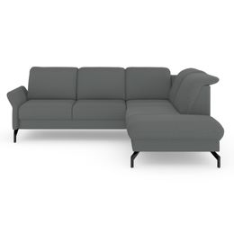 Sit & More Ecksofa SIT & MORE, B:250cm H:84cm T:207cm, grau, Wohnzimmer, Sofas, "Fashion L-Form", wahlweise mit Kopfteilverstellung und Vorziehsitz, motorisch
