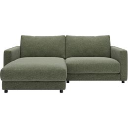 Ecksofa Home Affaire, B:226cm H:85cm T:190cmoliv, 100% Polyester, Wohnzimmer, Sofas, "Ecksofa Jiro, L-Form, gro&szlig;e Sitztiefe, Breite 226 cm", lose