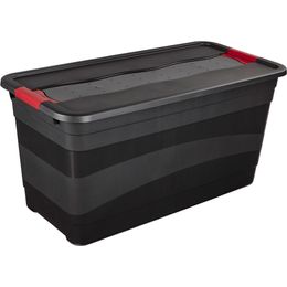 keeeper Transportbeh&auml;lter "eckhart, 4er Set Transporbox, 83 L, 79,5 x 39,5 x 40 cm", B/H/L: 39,5cm x 40cm x 79,5cm, schwarz, Transportboxen, seitl.