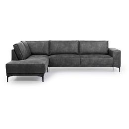 Ecksofa OTTO HOME, B:289cm H:85cm T:210cm, grau, Struktur weich (100% Polyester);Luxus-Microfaser (100% Polyester);Webstoff (100% Polyester),