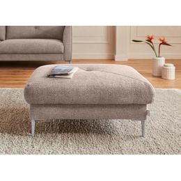 Hocker Trendmanufaktur, B:86cm H:46cm T:72cm, beige, Wohnzimmer, Hocker, "Chilltime, elegant und bequem durch Komfortsitzh&ouml;he 46cm, hoher Fu&szlig;", mit