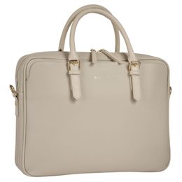 Bugatti Damen Aktentasche "ELLA SAFFIANO", beige, Polyurethan (PU), Taschen