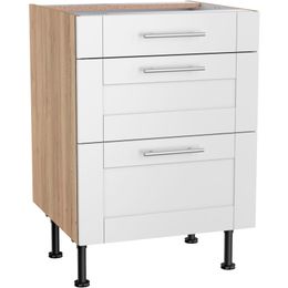 Unterschrank KOCHSTATION, B:60cm H:87cm T:58,4cm, braun, K&uuml;che, Schr&auml;nke, "KS-Ahus", Breite 60 cm