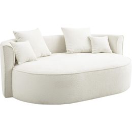 2,5-Sitzer, B:200cm H:98cm T:145cm, beige, LeGer Home by Lena Gercke, Sofas, "ISALIE, rundes Loungesofa, mit Kissen, perfekt gepolstert", moderne