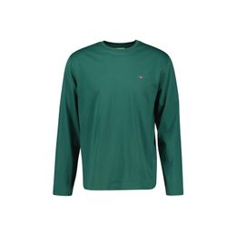 Gant Herren Longsleeve "Longsleeve REGULAR SHIELD LONG SLEEVE 1er Pack", grün, Gr. 5XL, Obermaterial: 100% Baumwolle CO., Shirts