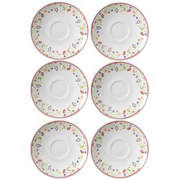 Ritzenhoff & Breker Untertasse "Kaffeeuntertassen Shanti ø 16.0 cm 6er Set bunt", bunt, RITZENHOFF & BREKER, Speiseteller
