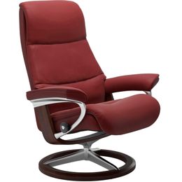 stressless "View" Set, Relaxsessel mit Hocker, mit Signature Base, Gr&ouml;&szlig;e M,Gestell Braun
