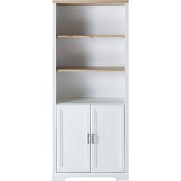 Aktenschrank Innostyle, B:86cm H:204cm T:38cm, weiß, ABS-Kunststoff, Dekorfolie, FSC-zertifizierter Holzwerkstoff, Hartfaserplatte, Kunststoff,