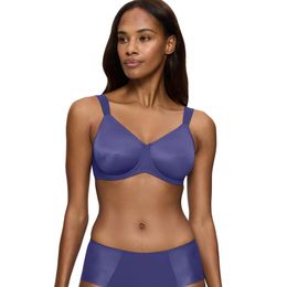 Triumph Damen Minimizer-BH "Essential Minimizer", Gr. 70, blau, Microtouch, Obermaterial: 70% Polyamid, 30% Elasthan, Jacquardmuster, leicht