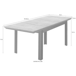 Esstisch Innostyle, B:160cm H:76cm T:90cm, grau, K&uuml;che, Tische, "Jasmin", Breite 160-220 cm
