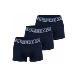 Superdry Herren Boxershorts "Boxershort TRUNK TRIPLE PACK 3er Pack", Gr. S, blau, Obermaterial: 95% Baumwolle CO(Bio). 5% Elasthan EL., Unterhosen