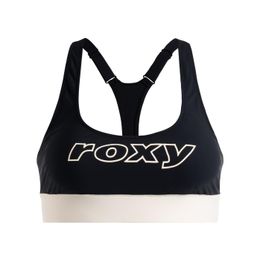 Roxy Damen Bade-Shirt "Roxy Active", grau, Gr. S, 75% Nylon, 25% Elasthan, Bikini-Oberteile
