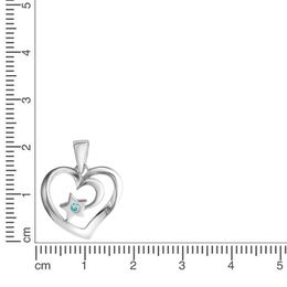 Vivance Damen Kettenanh&auml;nger "925-Sterling Silber rhodiniert Zirkonia", one-size, Silber 925 (Sterlingsilber), 2,2 g, wei&szlig;, Silber 925