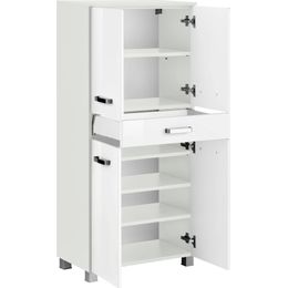 Midischrank Welltime, B:60cm H:135cm T:35cm, wei&szlig;, Badezimmer, Schr&auml;nke, "Ravenna"