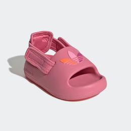 Sandale "ADIFOM ADILETTE KIDS", adidas originals, Gr. 27, rosa, Synthetik, Textil, Schuhe, für Kinder