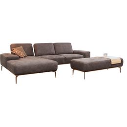 Ecksofa W.Schillig, B:319cm H:88cm T:178cm, braun, Longlife Xtra-Leder Z73: Naturwalkleder der Luxusklasse aus den erlesensten Rohh&auml;uten. Hautst&auml;rke
