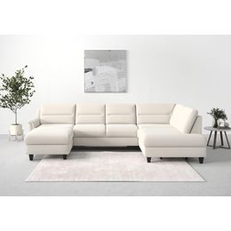 Sit & More Wohnlandschaft SIT & MORE, B:325cm H:90cm T:187cm, beige, Sofas, "Far&ouml; U-Form", inklusive Federkern, wahlweise mit Bettfunktion und Bettkasten