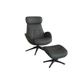 Relaxsessel FLEXLUX, B:90cm H:107cm T:89cm, grau, Wohnzimmer, Sessel, "Elegant, Funktionssessel, verstellbarer R&uuml;cken- und Kopfst&uuml;tze", Premium