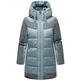 Navahoo Damen Steppjacke "Samtk&auml;tzchen", blau, Gr. M, Obermaterial 1: 100% Polyester; Obermaterial 2: 95% Polyester, 5% Elasthan; Futter: 100%