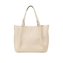 Marc O'Polo MARC O'POLO Damen Shopper "aus genarbtem Rindleder", beige, Leder, Taschen