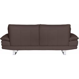 3-Sitzer Calia italia, B:221cm H:87cm T:97cm, braun, Leder SORRRENTO - 100% Leder;Leder BULL- 100% Leder, Sofas, "Dave, Sitzkomfort der Extraklasse,