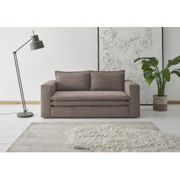 2-Sitzer Home Affaire, B:180cm H:83cm T:91cm, braun, Sofas, "PIAGGE", Hochwertiger Cord mit weicher Velours-Struktur