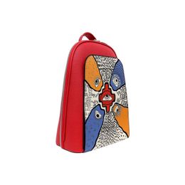 DOGO Damen Tagesrucksack "Tidy Bag Rucksack Center View Damen Backpack", rot, Lederimitat, Rucks&auml;cke