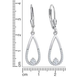 Firetti Damen Paar Ohrh&auml;nger "Schmuck Geschenk Silber 925 Ohrschmuck Patentbrisur Tropfen", Silber 925 (Sterlingsilber), silber, Silber 925
