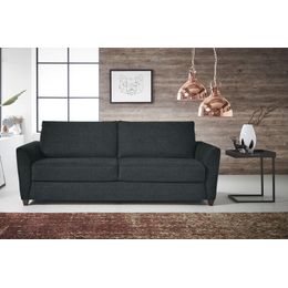 Schlafsofa Bali, B:215cm H:93cm T:103cm, grau, Wohnzimmer, Sofas, "Dallas, Dauerschläfer", in 140er und 160er Breite, inkl. Ergoflex-Unterfederung