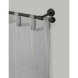 Gardinenstange Garesa, L:120cm &Oslash;:16mm, schwarz, Metall, Wohnzimmer, Gardinenstangen, "BOLTI", Vorhanggarnitur, verl&auml;ngerbar, Wandmontage, ohne Ringe