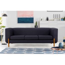 3-Sitzer Home Affaire, B:220cm H:76cm T:88cm, blau, Sofas, "Gaut", 3-Sitzer