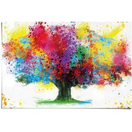 Poster Reinders, B:91,5cm H:61cm, bunt, Papier, Bilder, "Farbkleckse Baum"