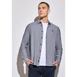 Street One MEN Herren Langarmhemd, wei&szlig;, Gr. M, unifarben, Web, 100% Baumwolle, Hemden, aus reiner Baumwolle
