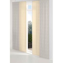 Schiebegardine WIRTH, B:60cm H:145cm, gold, Jacquard, Baumwolle, Polyester, Wohnzimmer, Gardinen, "Telfort"