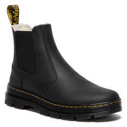 Dr. Martens Herren Chelseaboots "Embury WL", Gr. 45, schwarz, Leder, unifarben, Schuhe, Blockabsatz, Stiefelette, Schlupfschuh mit praktischer