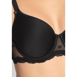 Sassa Mode SASSA Damen B&uuml;gel-BH "Dotted Mesh", Gr. 95, schwarz, Microtouch, Jacquard: 90% Polyamid, 10% Polyethylen. Obermaterial: 90% Polyester, 10% Elasthan.