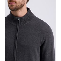 Pierre Cardin Herren Strickjacke "Strickjacke StKrgRV", grau, Gr. XXL, unifarben, Strick, Obermaterial: 100% Baumwolle, Strickjacken, mit Taschen