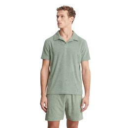 Marc O'Polo MARC O'POLO Herren Poloshirt "Terry Towel", grün, Gr. S, unifarben, Frottee, Obermaterial: 80% Baumwolle, 20% Polyester, Shirts, Frottee-Qualität,