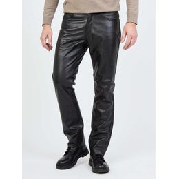 JCC Herren Lederhose "3102182", schwarz, Gr. 50, Obermaterial: 100% Leder / Futter: 100% Polyester, Hosen