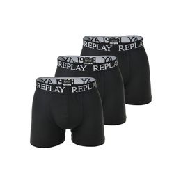 Replay Herren Boxershorts "Boxershort 3er Pack", Gr. M, schwarz, Obermaterial: 95% Baumwolle CO. 5% Elasthan EL., Unterhosen