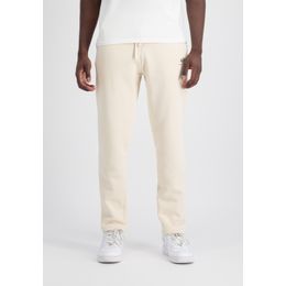 Herren Jogginghose "Basic Jogger SL S Leg", weiß, Gr. L, Alpha Industries, Obermaterial: 80% Baumwolle, 20% Polyester, Hosen