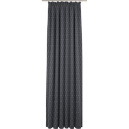 Vorhang Adam, B:145cm H:245cm, blau, Jacquard, Baumwolle (Bio-Baumwolle), Wohnzimmer, Gardinen, "Indian Cortezada Light", aus 100% Bio-Baumwolle