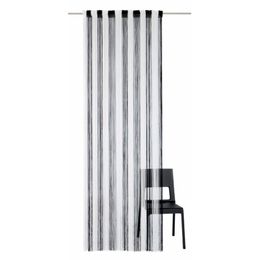 Weckbrodt-Gardinen Fadenvorhang WECKBRODT, B:148cm H:160cm, schwarz-wei&szlig;, Polyester, Gardinen, "Rebecca", Fadengardine, Insektenschutz, transparent, k&uuml;rzbar, Store