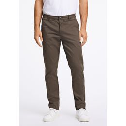 Chinos LINDBERGH "LINDBERGH Chino", Herren, Gr. 28, Länge 30, braun (deep braun), Obermaterial: 98% Baumwolle, 2% Elasthan, slim fit, Hosen