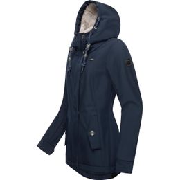 Ragwear Damen Softshelljacke "Monadde Softshell", blau, Gr. XL, Obermaterial: 97% Polyester, 3% Elasthan; Innenfutter: 100% Polyester, Jacken,