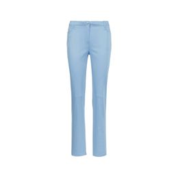 GOLDNER Damen Stoffhose "Leichte Baumwoll-Hose ANNA", blau, Gr. 44, Obermaterial: 98% Baumwolle CO. 2% Elasthan EL., Hosen