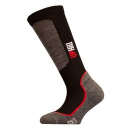 UphillSport Damen Socken "HALLA JR", Gr. 28, braun, 60% Polyester, 28% Wolle, 11% Polyamid, 1% Elasthan, mehrfarbig, Socken, mit praktischer Quick