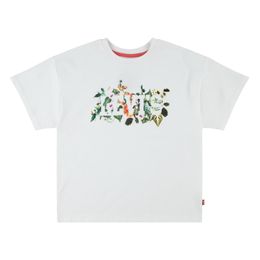 LEVI'S KIDS M&auml;dchen T-Shirt, wei&szlig;, Gr. 6, bedruckt, Jersey, Obermaterial: 100% Baumwolle, Shirts, mit floralem Logo-Print