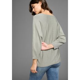 Laura Scott Damen Fledermauspullover, gr&uuml;n, Basic, Gr. 36, unifarben, Feinstrick, Obermaterial: 70% Viskose, 30% Polyamid, Pullover, mit 3/4 &Auml;rmeln