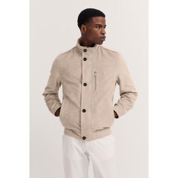 Bugatti Herren Blouson, beige, Gr. 52, unifarben, 100% Polyester, Jacken, aus hochwertigem Material